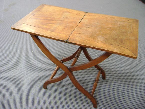 Bonhams : A Victorian teak coaching table, of typical hinged folding ...