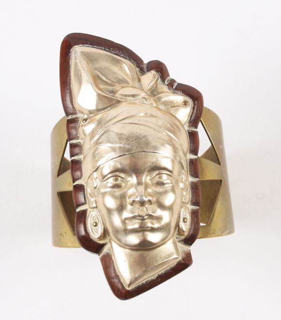 Bonhams : An Art Deco cuff by Emile Monier Signed 'E. Monier',