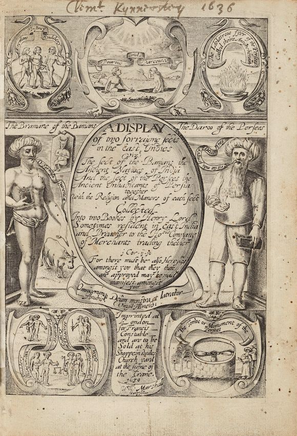 Bonhams : LORD (HENRY) A Display of Two Forraigne Sects in the East ...