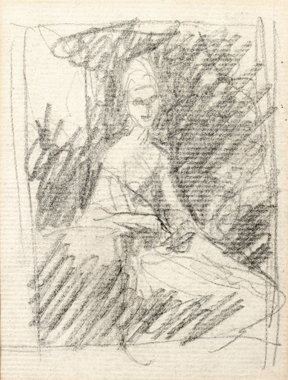 Bonhams : Attributed to George Romney (British, 1734-1802) Sketch of a lady