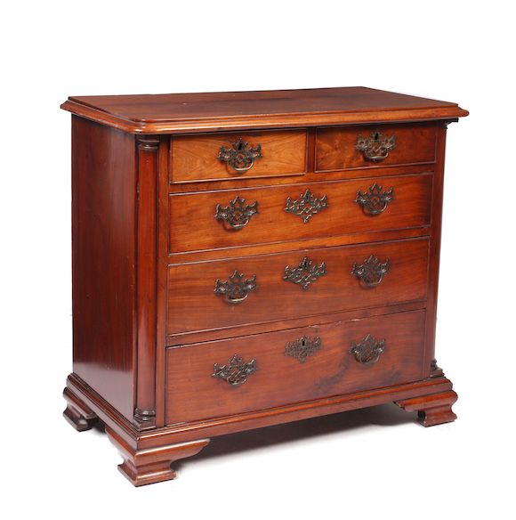 Bonhams : A mid 18th Century and later padouk chest, the moulded ...