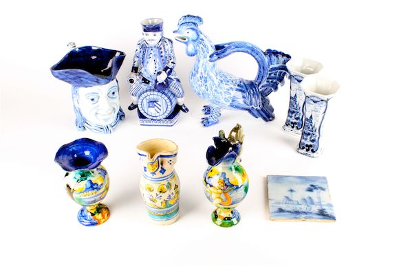 Bonhams : A small group of tin glazed pottery