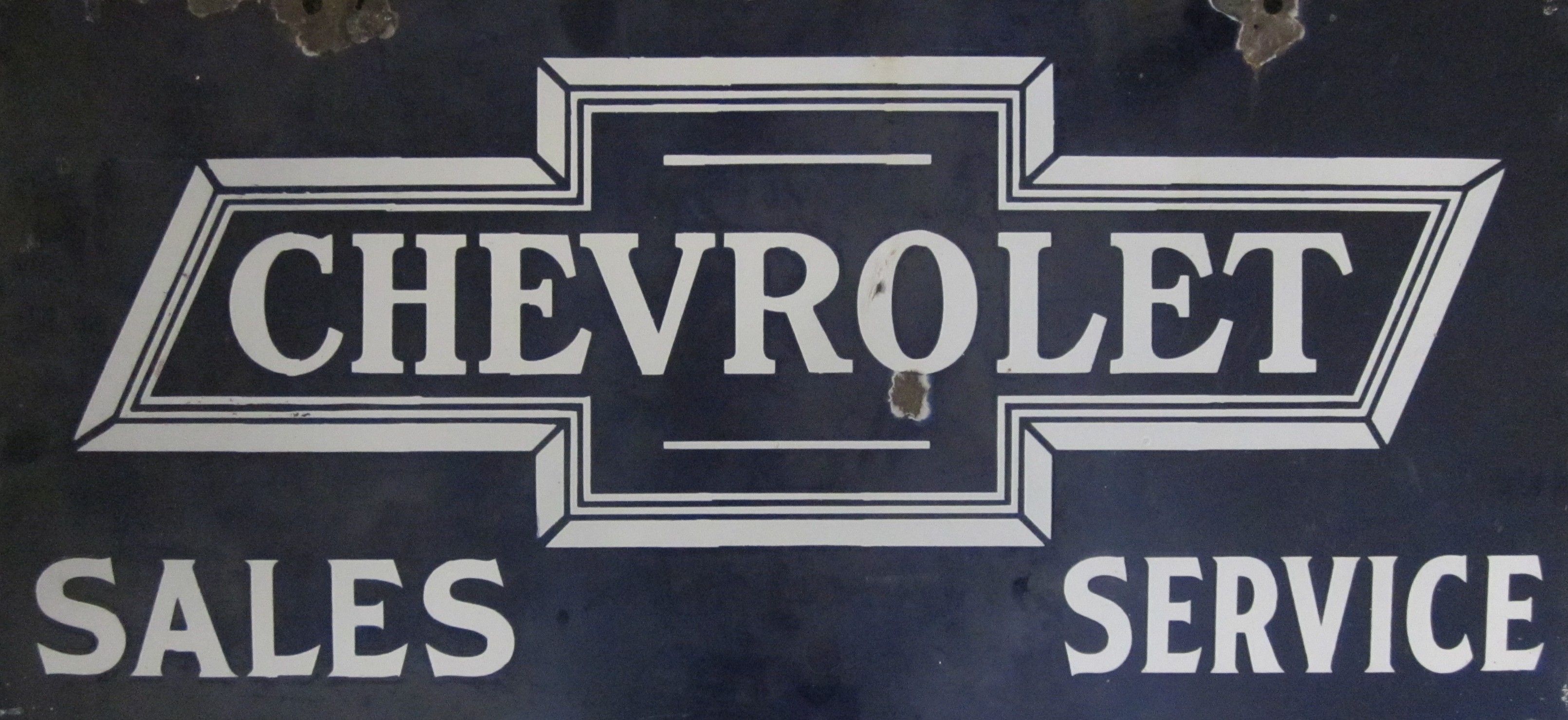 Bonhams Cars : A rare and early double sided Chevrolet Sales & Service ...