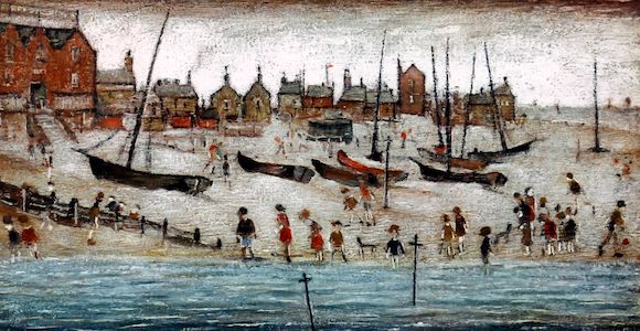 Bonhams : Laurence Stephen Lowry R.A. (British, 1887-1976) 'The Beach'
