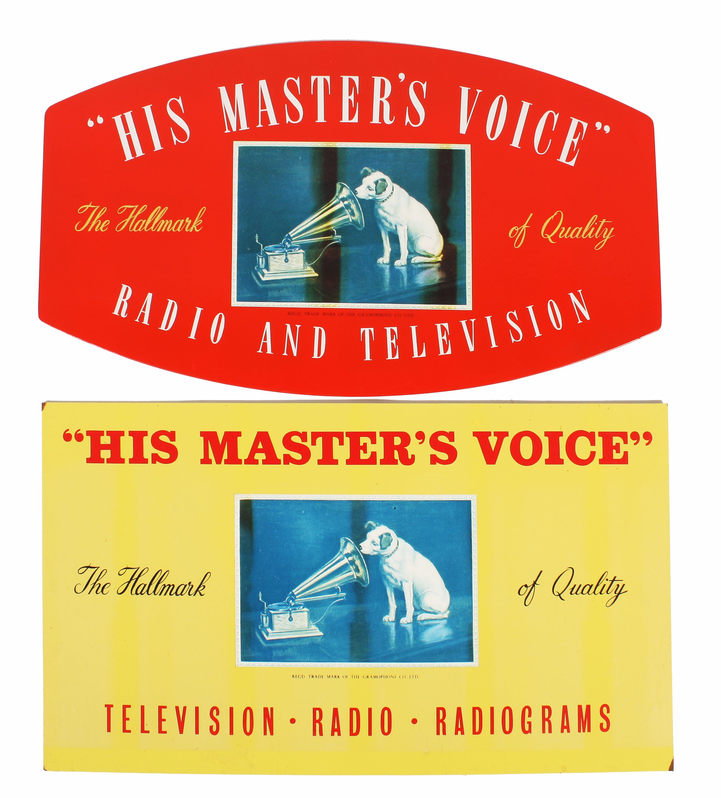 Bonhams : A pair of large HMV posters for the model 157 gramophone, 4