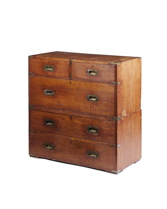 Bonhams : A Victorian teak military chest, second half 19th century ...