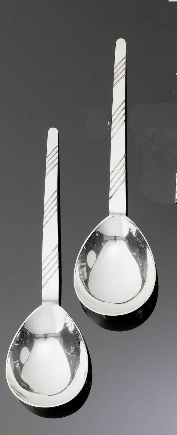 Bonhams : HENRY GEORGE MURPHY: A pair of silver Scandinavian style ...