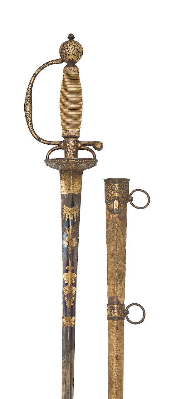 Bonhams : A Fine French Small-Sword With Gold-Encrusted Hilt