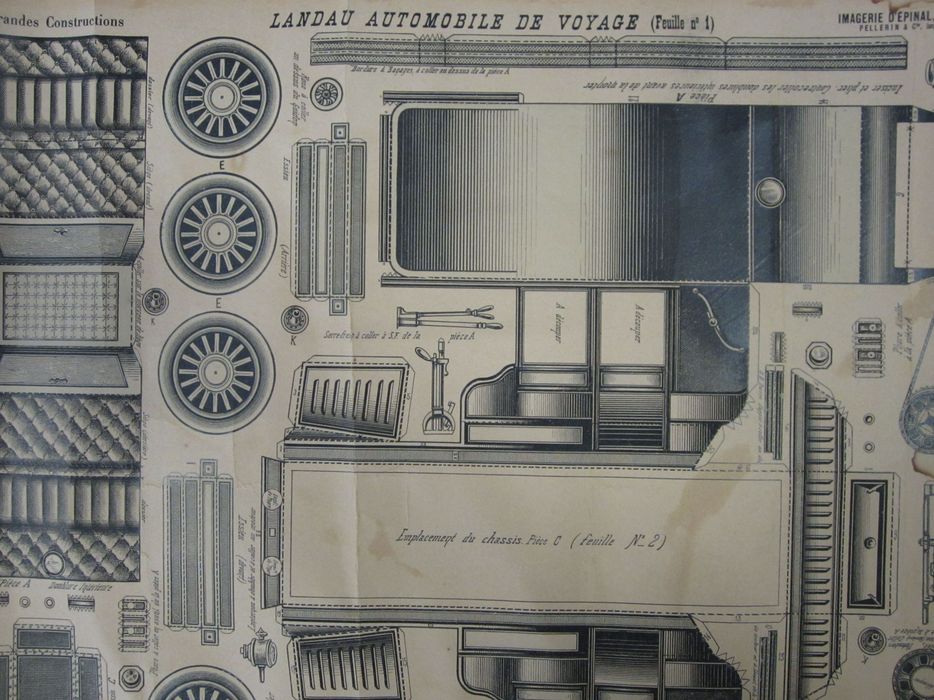 Bonhams Cars : A 'Grandes Construction' paper model car, circa 1902,