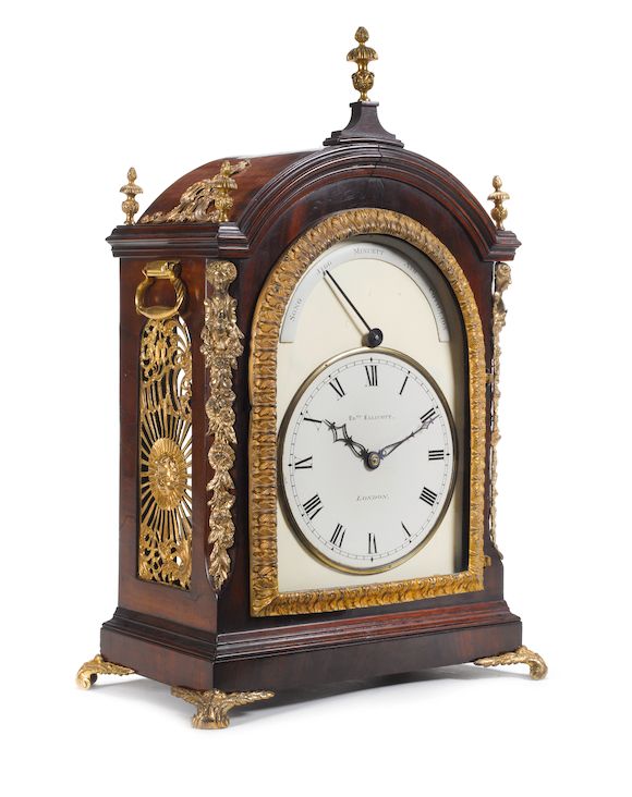 Bonhams : A late 18th century mahogany five-tune musical bracket clock ...