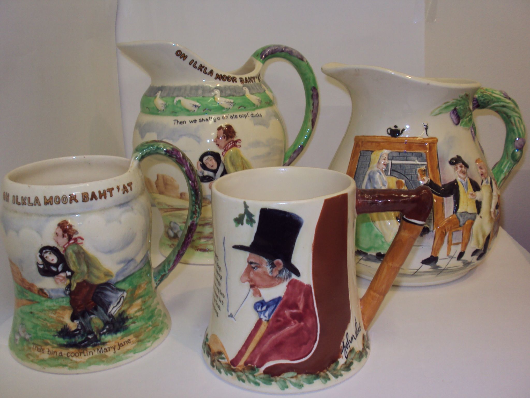 Bonhams : A small collection of Crown Devon Fieldings musical jugs and ...