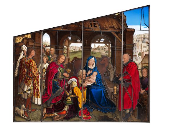 Bonhams : A large 19th century stained glass panel Attributed to the ...