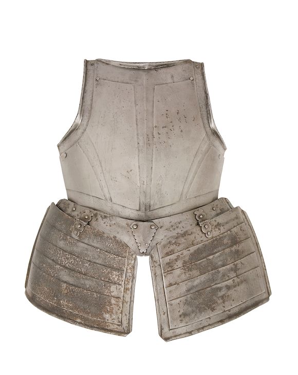 Bonhams : A German Breast-Plate From A Black And White Half-Armour With ...