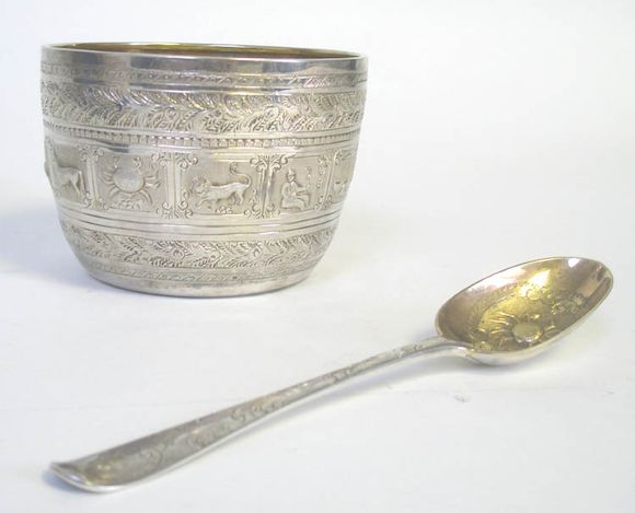 Bonhams : A Victorian cased silver bowl and matched spoon, by G.R ...