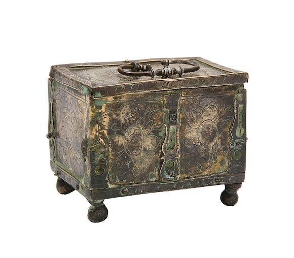 Bonhams : A Rare South German Miniature Casket (Mankästche)