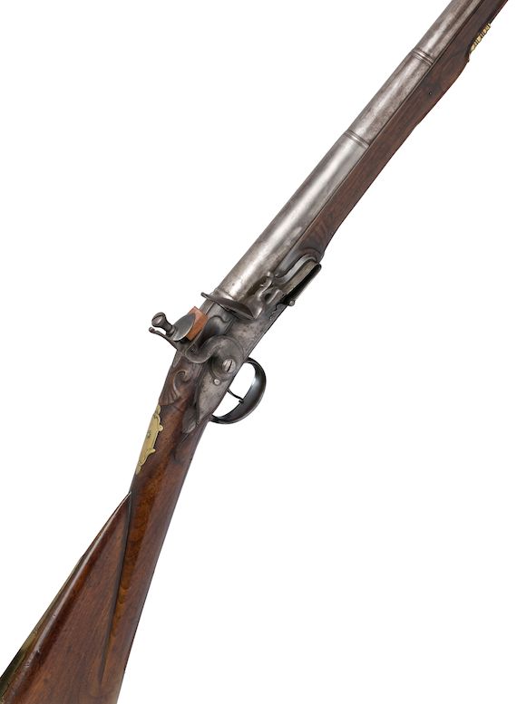 Bonhams : A Rare 18-Bore Breech-Loading Flintlock Park Rifle