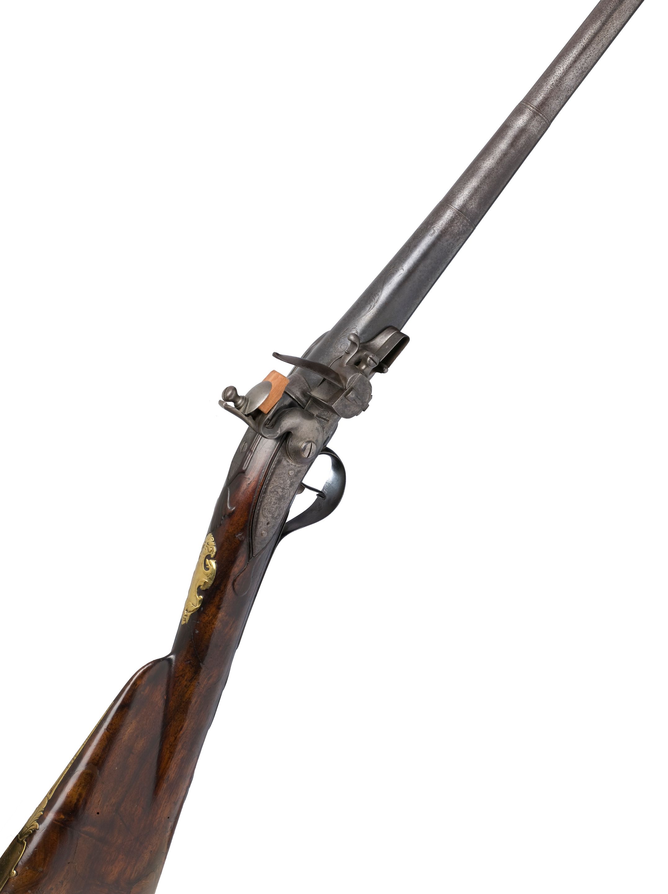 Bonhams : A Rare 20-Bore Break-Action Breech-Loading Flintlock Gun