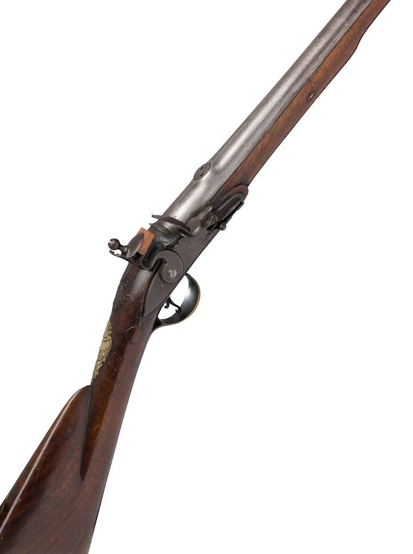Bonhams : A Rare 15-Bore Breech-Loading Flintlock Sporting Rifle
