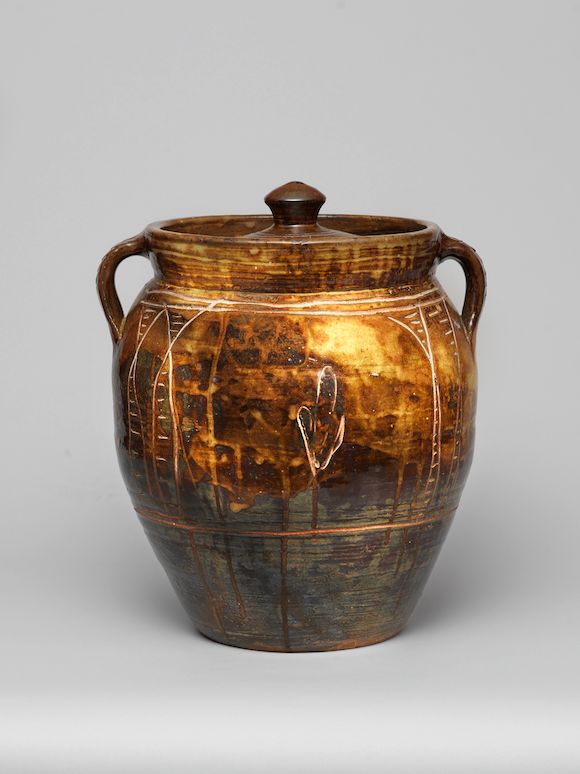 Bonhams : Michael Cardew a Large 'Bean' Pot with Cover from Wenford ...