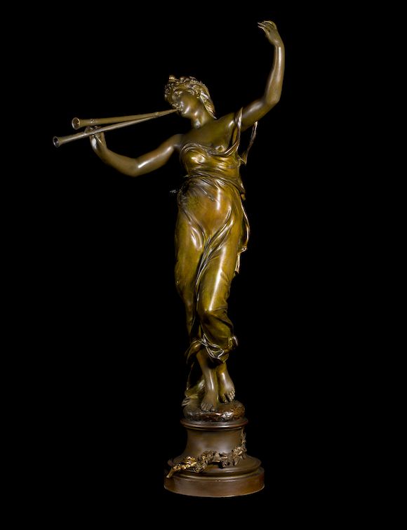 Bonhams : Eugene Marioton, French (1854-1925) A bronze figure of a ...
