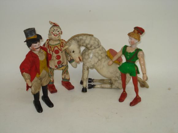 Bonhams : Schoenhut's Humpty Dumpty Circus bisque head Ring Master and ...