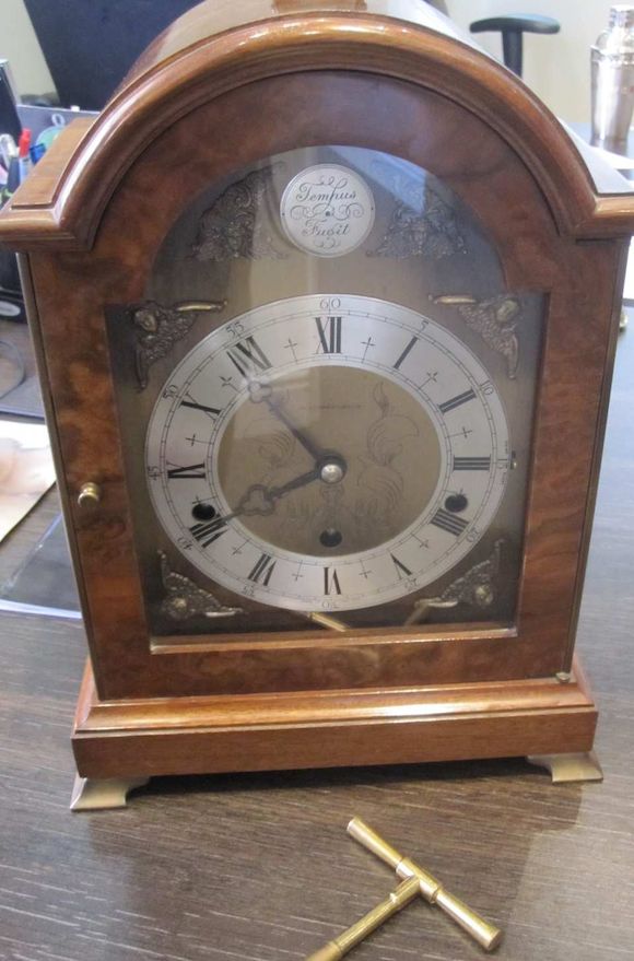 Bonhams : A modern walnut cased Elliot bracket clock,