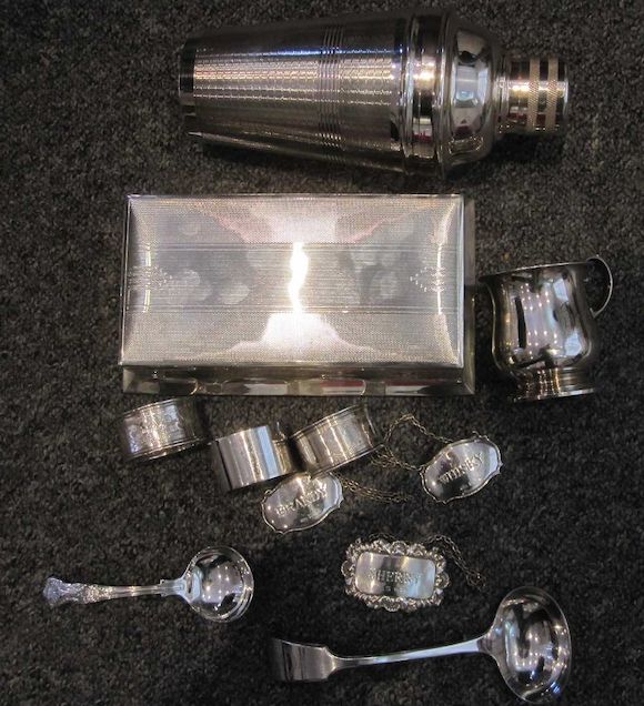 Bonhams : A group of silver and silver plate to include a silver ...