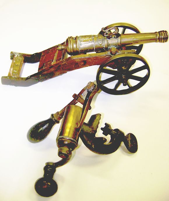 Bonhams : A Model Field Gun, And A Continental Reloading Tool For Pin ...