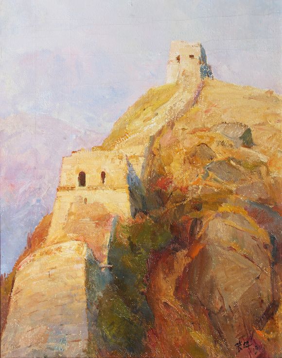 Bonhams : Wenxiang Zhang (Chinese, 20th Century) The Great Wall of ...