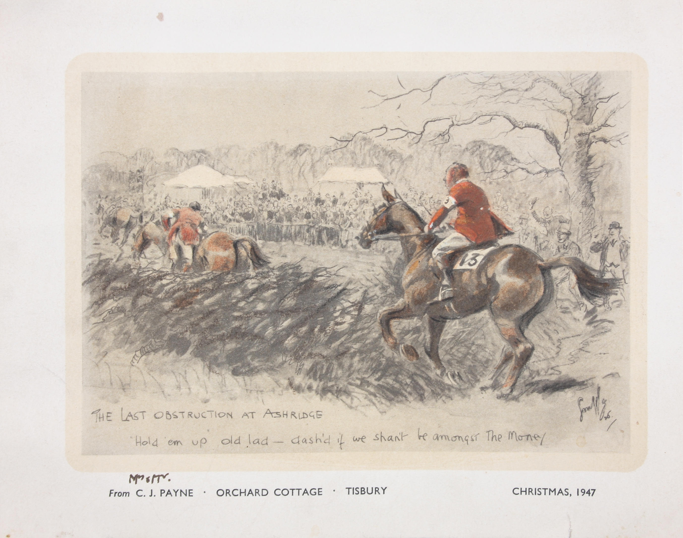 CHARLIE PAYNE "SNAFFLES" ORIGINAL WATERCOLOUR CARICATURE FUSILIER ...