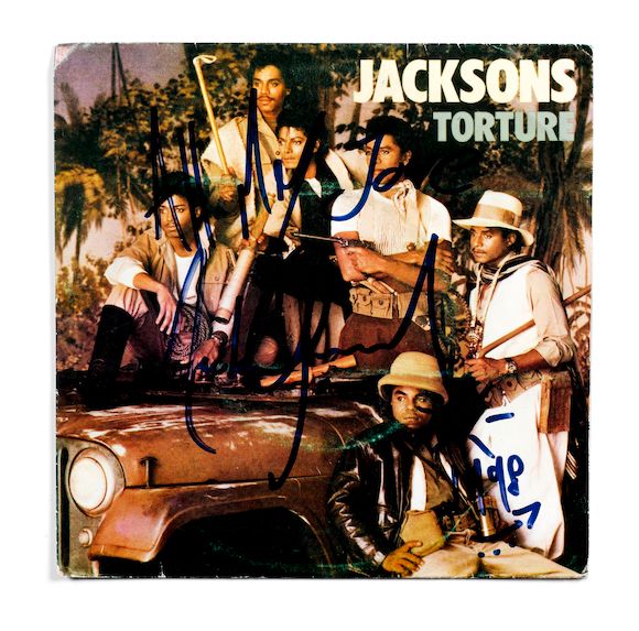 Bonhams Michael Jackson An Autographed Jacksons Single Torture