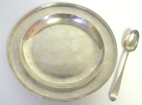 Bonhams : A late 18th early 19th century Indian colonial silver plate ...