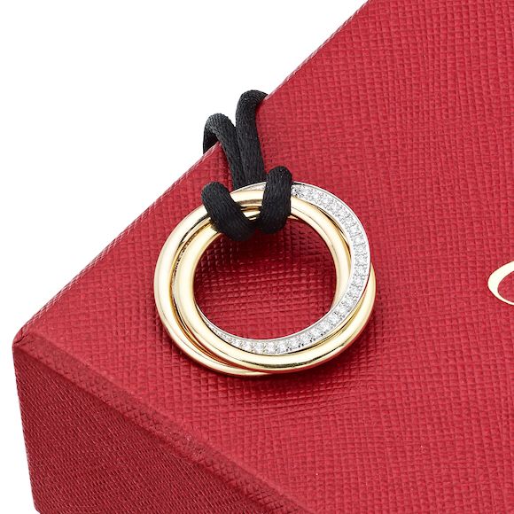 Bonhams : A diamond 'Trilogy' pendant, by Cartier