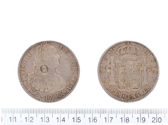 Bonhams : George III, Dollar, oval countermark on Mexico, Charles IV, 8 ...