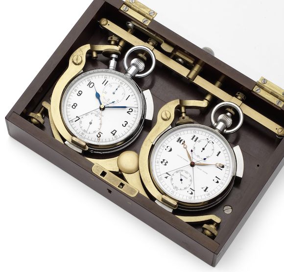 Bonhams : A fine pair early 20th century stainless steel open face ...
