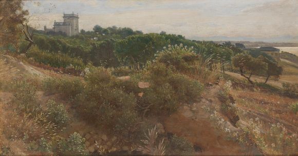 Bonhams : Giovanni Costa (Italian, 1833-1893) Porto d'Anzio
