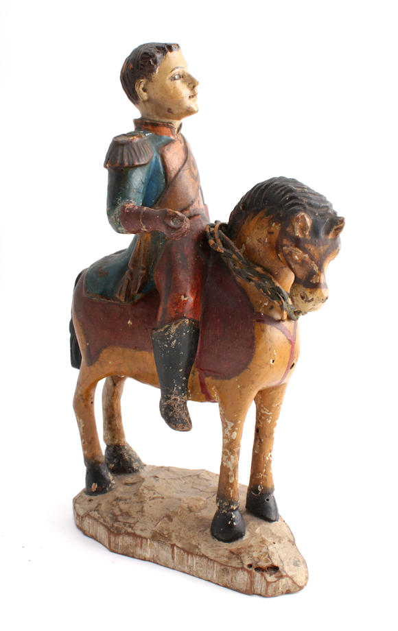 Bonhams A Spanish Carved Wood And Composition Figure Of A Mounted