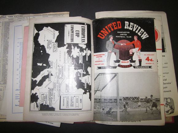 Bonhams : A collection of 1956/57 Manchester United programmes