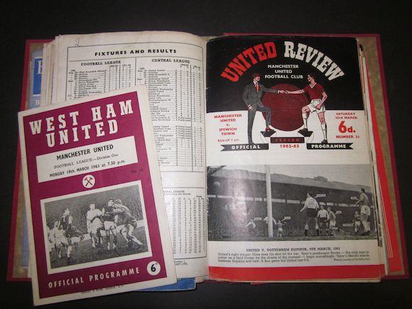 Bonhams : A collection of 1962/63 Manchester United programmes