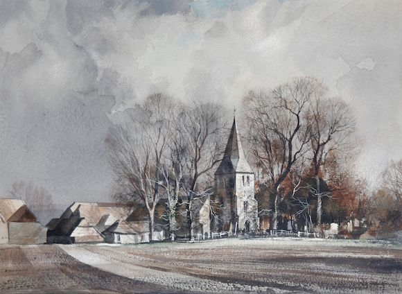 Bonhams : Rowland Hilder (British, 1905-1993) Detling Church