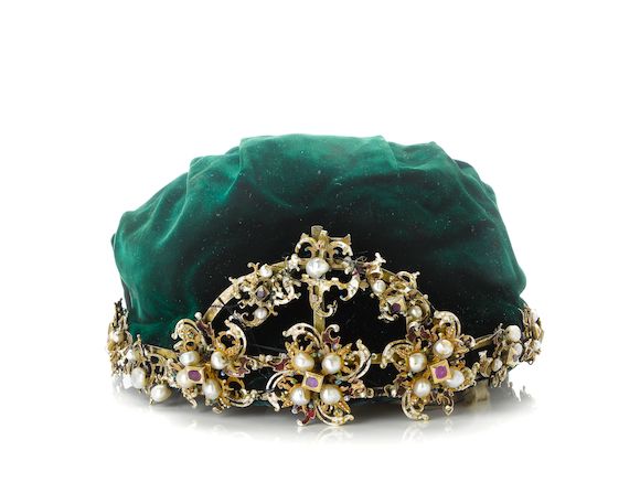 Bonhams : A series of antique gold, enamel and pearl jewels ...