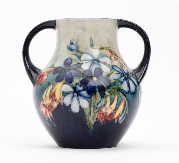 Bonhams : A Walter Moorcroft 'Spring Flowers' design twin-handled vase ...