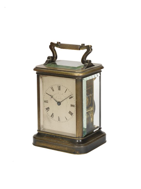 Bonhams : A good mid 19th century English bronzed striking and ...