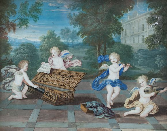 Bonhams : Continental School (19th Century) Group of putto playing ...