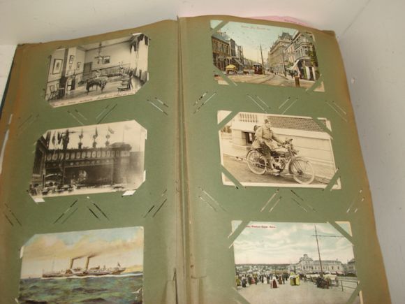 Bonhams : A large early 20th Century postcard album, containing assorted cards circa 1910-1960 ...