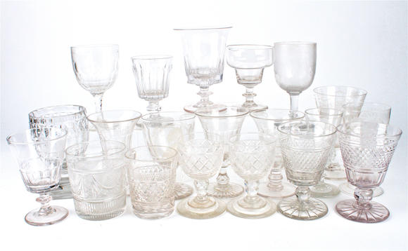 Bonhams A Group Of Glasses 19th Century
