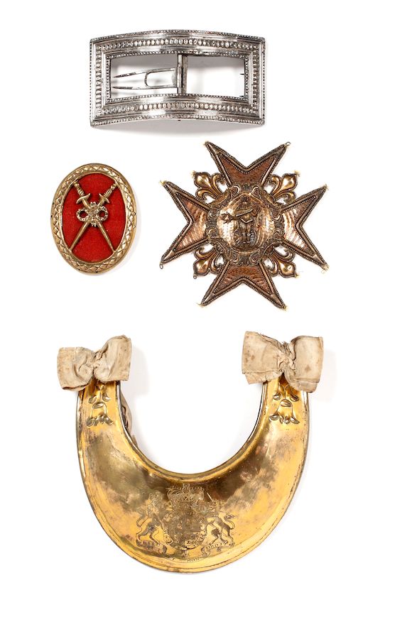Bonhams : A Historical Mid 18th Century British Officer's Gorget, the ...