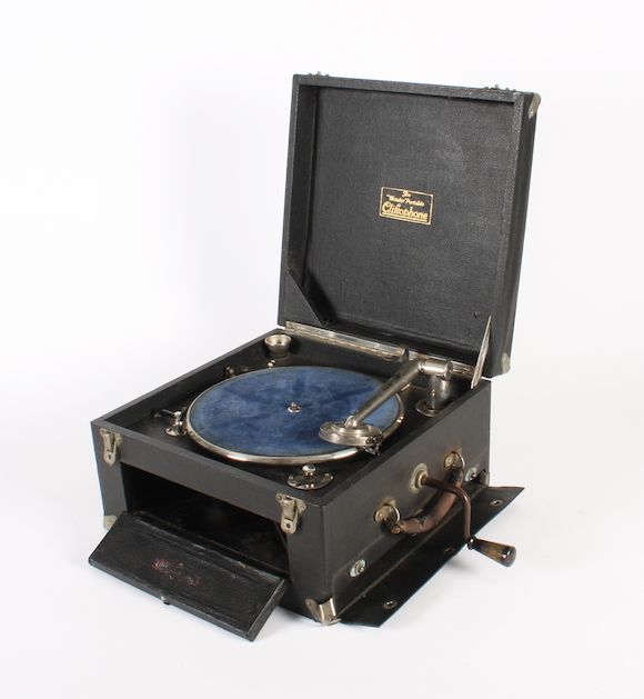 Bonhams : A Cliftophone 'Wonder' portable gramophone,