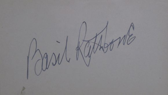 Bonhams : Sherlock Holmes Basil Rathbone and Nigel Bruce autographs,