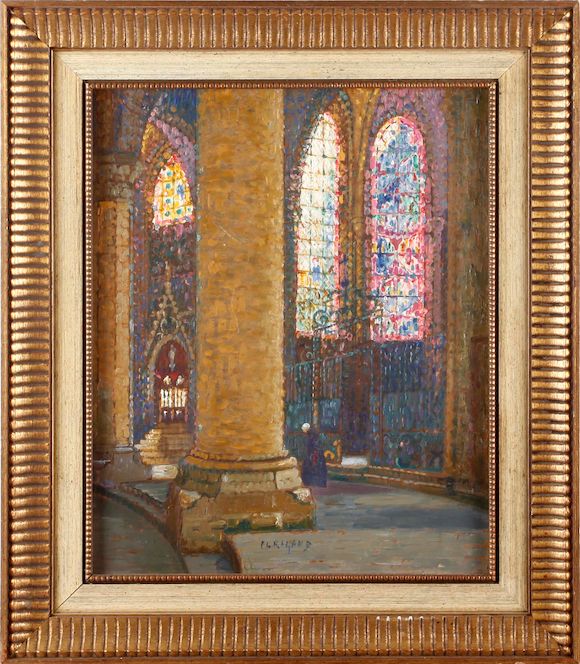 Bonhams : Pierre Gaston Rigaud (French, 1874-1949) Interior of Chartres ...